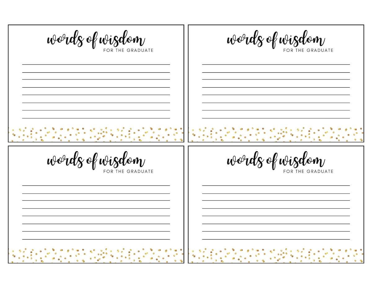 Cute Graduation Party Free Printables (Gold and Black) - OriginalMOM