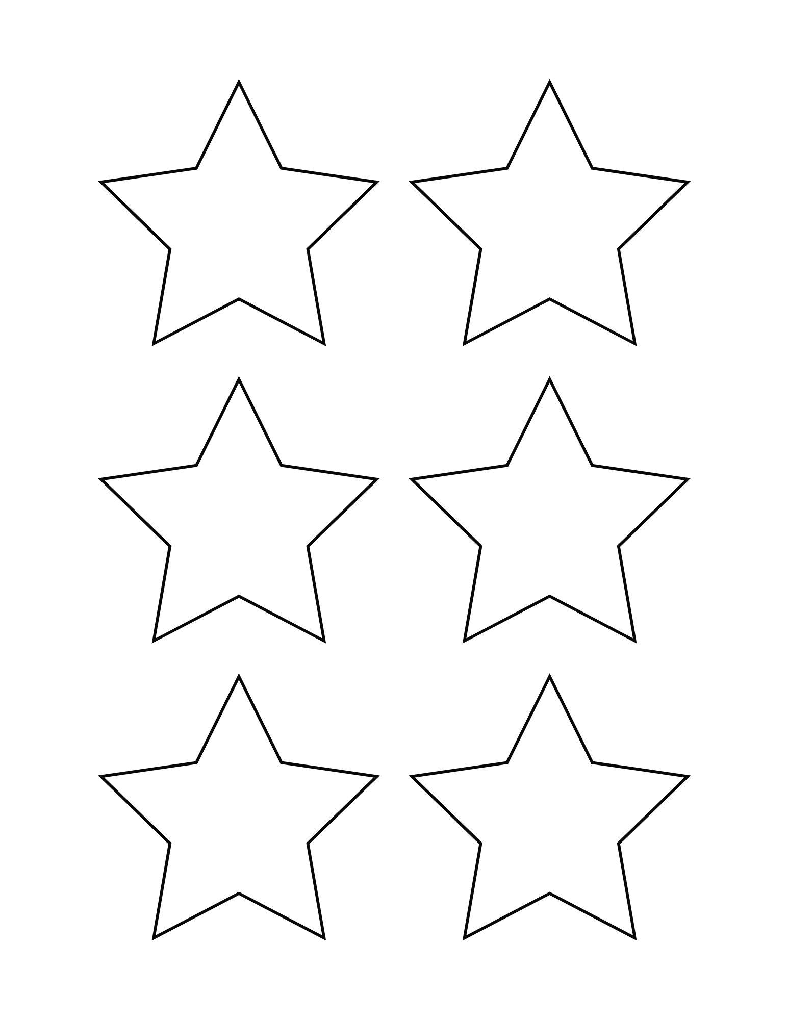 5 Pointed Star Template Free Printable (Small, Medium, Large) - OriginalMOM