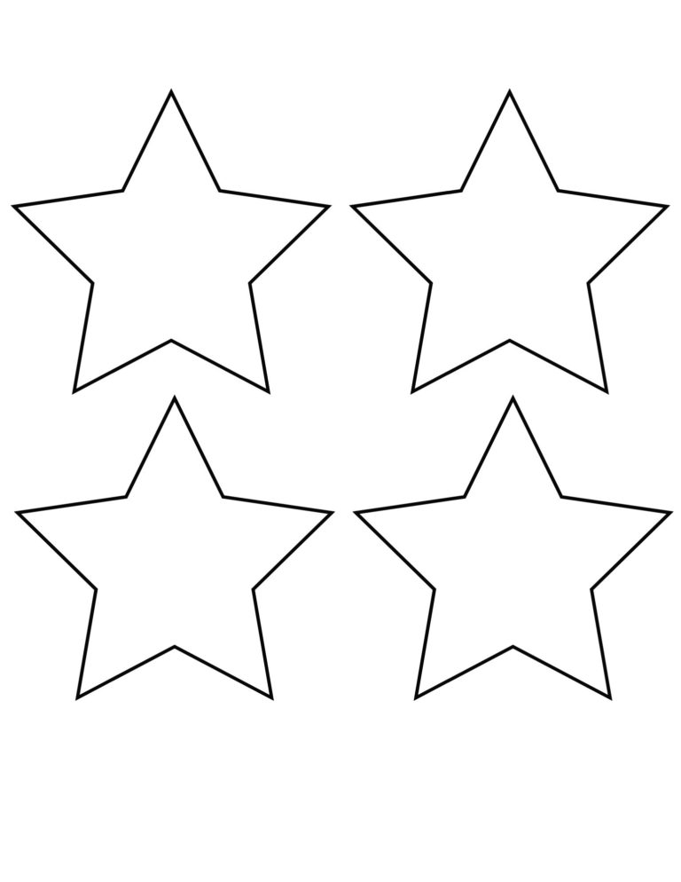 5 Pointed Star Template Free Printable (Small, Medium, Large) - OriginalMOM