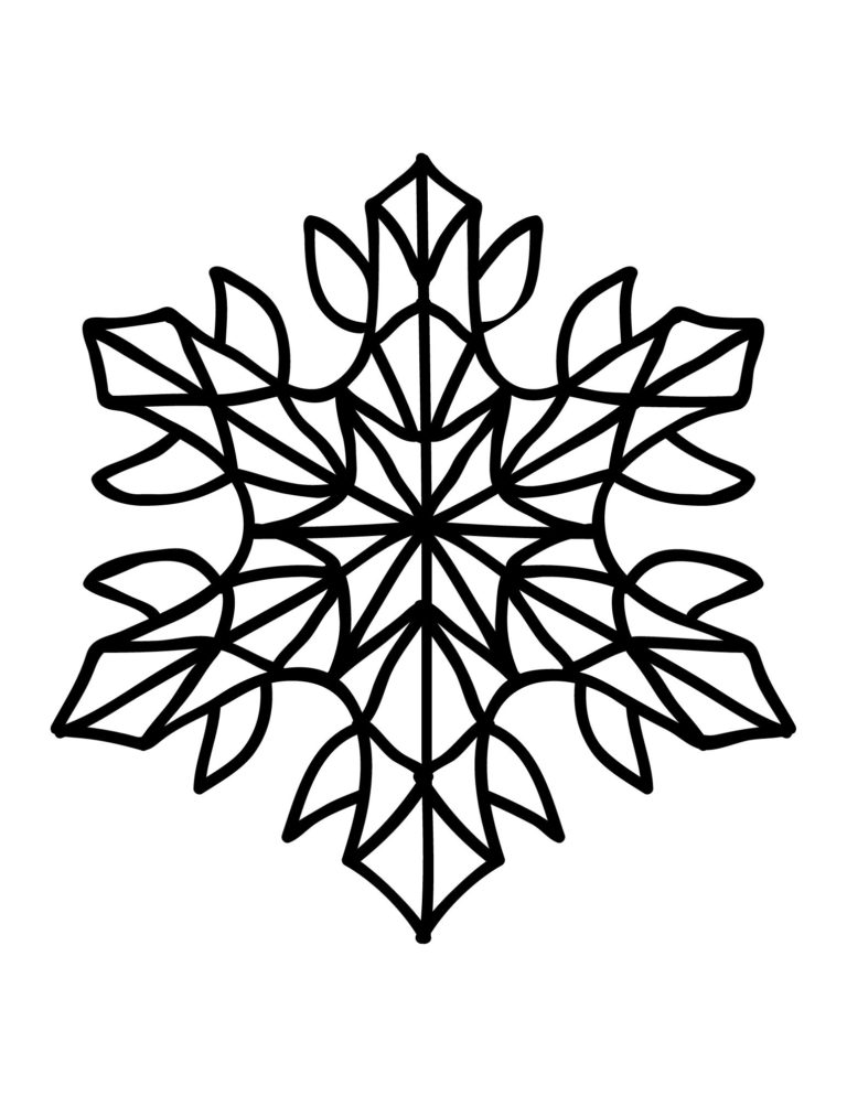 FREE Printable Snowflake Patterns (Large and Small Snowflakes ...