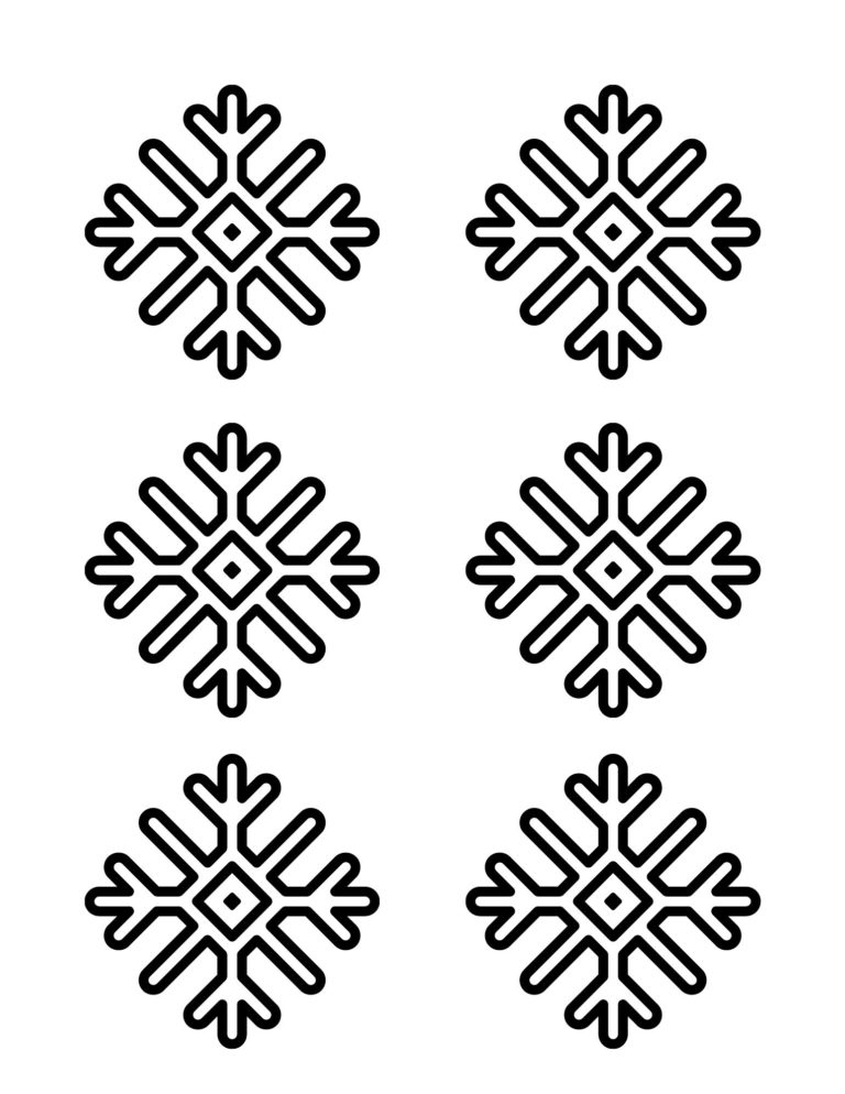 FREE Printable Snowflake Patterns (Large and Small Snowflakes ...