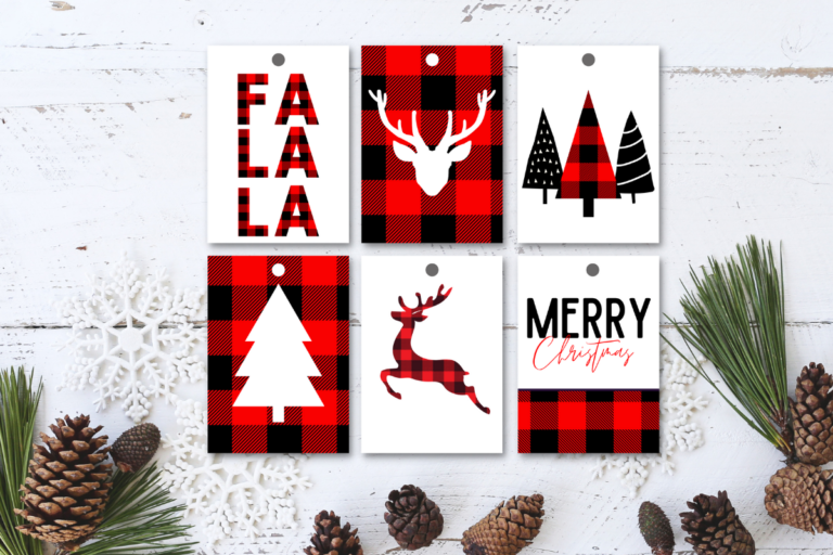 Free Printable Buffalo Plaid Christmas Gift Tags - OriginalMOM