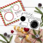 Cute Colorable Milk & Cookies for Santa Tray Free Printable - OriginalMOM