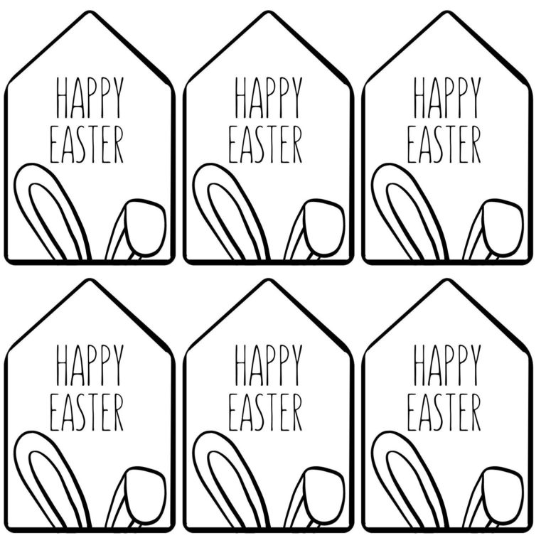 Free Printable Black and White Easter Gift Tags - OriginalMOM