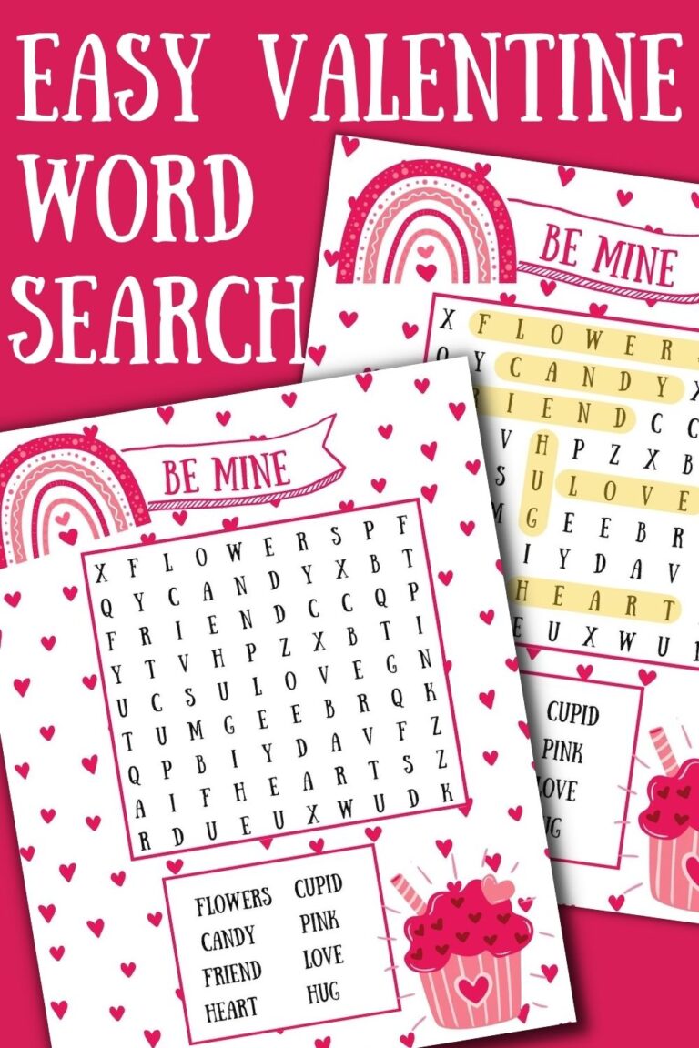 Free Printable Be My Valentine Word Search Activity - OriginalMOM