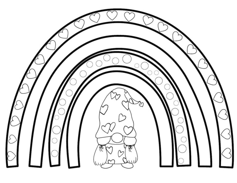 Valentine Gnomes Coloring Pages - OriginalMOM
