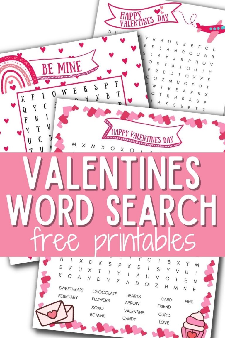 Free Printable Be My Valentine Word Search Activity - OriginalMOM