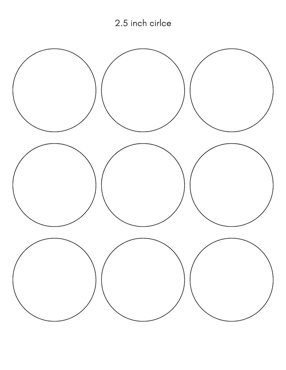 Circle Template Free Printables Small, Medium, and Large Sizes ...