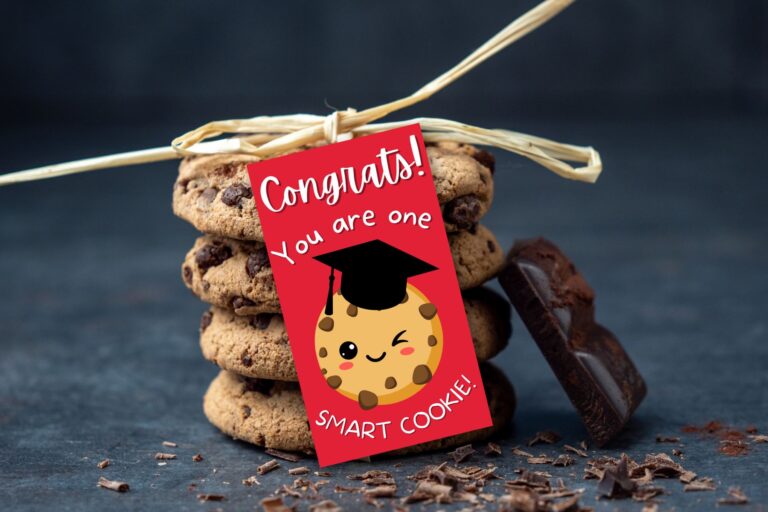 One Smart Cookie Graduation Free Printable Gift Tag - OriginalMOM
