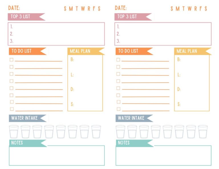 Half Size Planner Free Printables - OriginalMOM