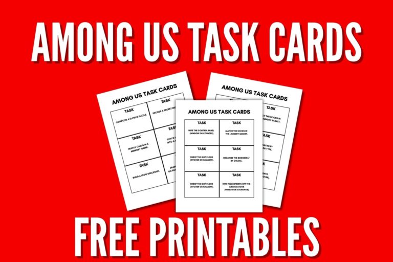 Among Us in Real Life: 20 Fun and Easy Task Ideas for Kids (Free ...